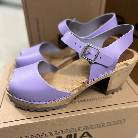 MIA | Shoes | Mia Greta Swedish Clogs Lilac Italian Leather | Poshmark